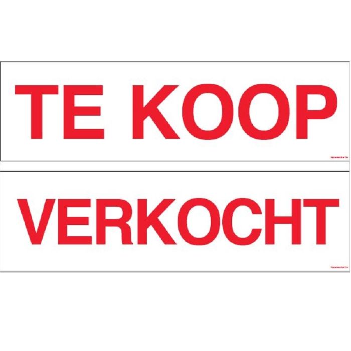 Bordje te Koop/VerkochtAfmeting 35/10 Cm